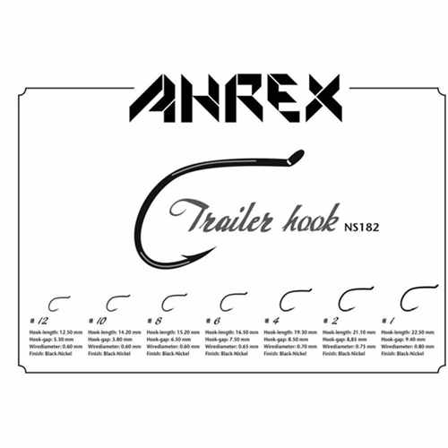 Ahrex Ns182 Trailer Hook Ns #1 Hooks Black Nickel (Stinger Hook)